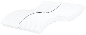 Pěnová matrace bílá 200 x 200 cm tvrdost H2 H3,  356348