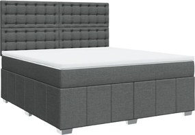 Box spring postel s matrací tmavě šedá 180x200 cm textil 3294062