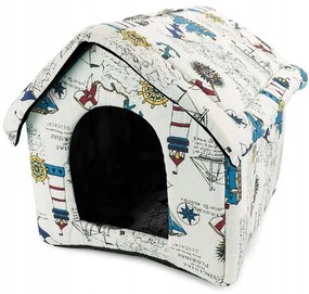 Textilní domeček pro psa/kočku PETDEN, bílý