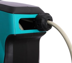 DURHAND nástěnný hadicový naviják 15 m s multifunkční sprchou otočný o 180° ochrana proti mrazu -5 až 45 °C plast zelená černá | Aosom.de