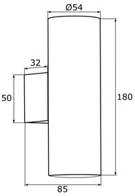 Argon 0912 - Nástěnné svítidlo MITOS 2xGU10/5W/230V chrom