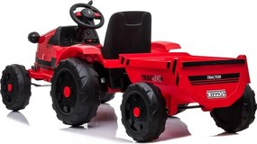 LEAN CARS Elektrický traktor s přívěsem CH9959 červený