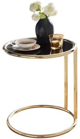 Bruxxi Odkládací stolek Fadi, 53 cm, zlatá / černá