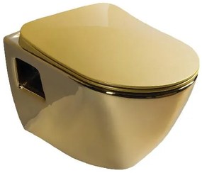 Sapho Paula - Závěsné WC, zlatá TP325-AK00