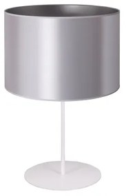 Duolla - Stolní lampa CANNES 1xE14/15W/230V pr. 20 cm stříbrná/bílá