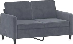 3dílná sedací souprava s polštáři tmavě šedá samet 3202005