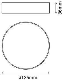 Bílé stropní svítidlo SULION Rond, ø 13,5 cm