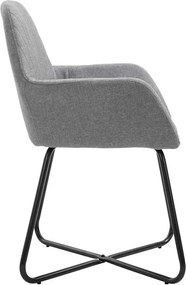 Jídelní židle 4 ks světle šedé textil 277094