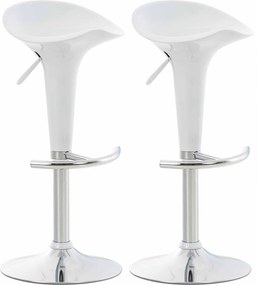 Sada 2 barových židlí Saddle – bílá