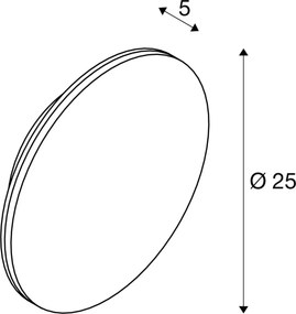 LA 1007913 D-RING M nástěnné svítidlo, fáze, 2700/3000K, fáze, IP65, černá - BIG WHITE (SLV)