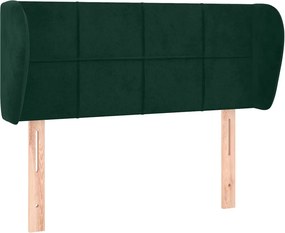 Čelo postele typu ušák tmavě zelené 93x23x78/88 cm samet 3117183