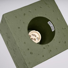 Sollux Lighting Stropní lampa QUAD betonová olivově zelená