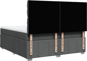 Box spring postel s matrací tmavě šedá 180x200 cm textil 3291755
