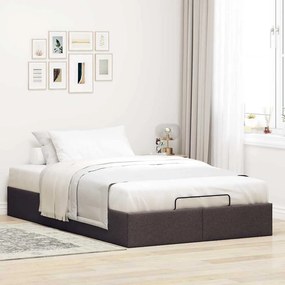 Osmanský rám postele bez matrací tmavě šedá 120x200 cm textil 3310871
