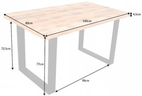 Jídelní stůl Iron Craft 140cm Mango 45mm / 39874