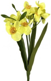 Umělý trs narcisů 40 cm - žlutá