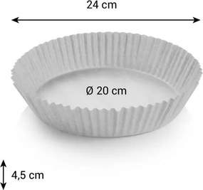 TESCOMA Papírová forma do fritézy kulatá DELÍCIA ø 20 cm, 50 ks