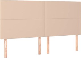 Box spring postel s matrací cappuccino 200 x 200 cm umělá kůže 3128936