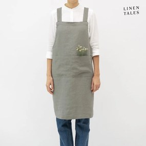 Lněná zástěra Khaki – Linen Tales