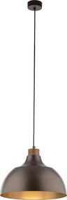 TK Lighting Hnědý závěsný lustr Cap pro žárovku E27 TK6926