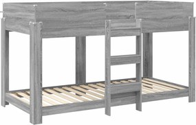Patrová postel pro děti Šedá Sonoma 100 x 200 cm 3410512