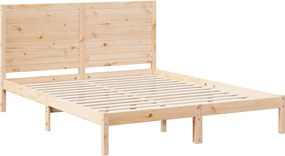 Prodloužený rám postele bez matrace 160 x 220 cm masivní dřevo 3309315