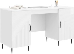 Stůl Bílá s vysokým leskem 142,5 x 50 x 75 cm Kompozitní dřevo 3414607