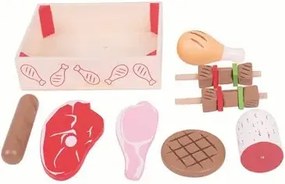 Bigjigs Toys Dřevěné uzeniny v krabičce / od 18 měsíců