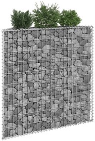 Gabionový vyvýšený záhon trapéz pozinkovaná ocel 100x20x100 cm 145653