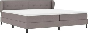 Postel s boxspringem s čelo Taupe 200 x 200 cm textil 3340049