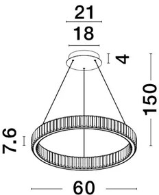 LED lustr Aurelia 2