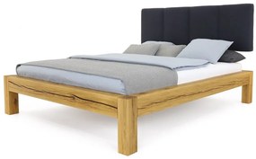 Dubová postel s opěradlem 160 x 200 cm URBAN FOREST 2