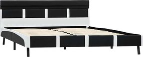 Rám postele s LED světlem černý umělá kůže 120 x 200 cm 280303