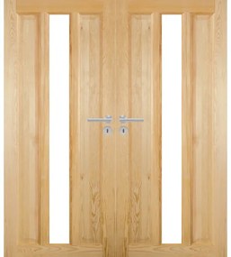 Archo - Dvoukřídlé dřevěné dveře dýhované z borovice Omaha 105543