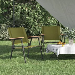 Kempingové židle 2 ks zelené 54 x 55 x 78 cm oxfordská látka 319486