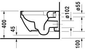 Duravit Vero Air - Závěsné WC s Rimless, 37x57 cm, bílá, 2525090000