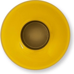 Pip Studio velká kovová váza 32cm, tmavě žlutá (Velká kovová váza v tmavě žluté barvě)