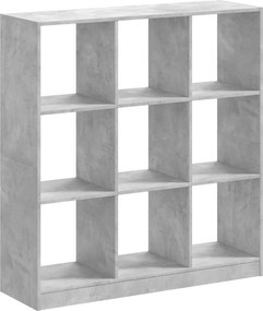 Knihovna betonově šedá 102 x 32 x 108 cm kompozitní dřevo 3307840