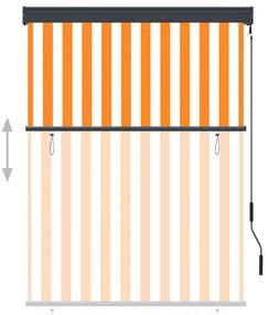 vidaXL Marketos Venkovní roleta 120 x 250 cm bílooranžová