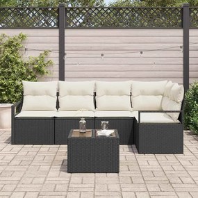 Set pohovek 6 ks Černá polyratan 3346387