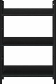 Knihovna se 3 policemi černá 60x27,6x90,5 cm kompozitní dřevo 288218