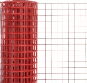 Pletivo ke kurníku ocel PVC vrstva 25 x 0,5 m červené 143674