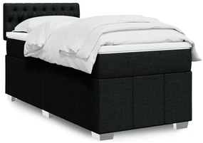 Box spring postel s matrací černá 90x200 cm textil 3286960