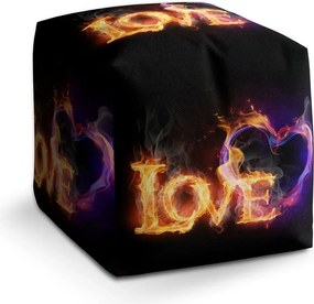 Sablio Taburet Cube Love - 50x50x50 cm