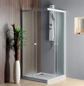 Aqualine Aqualine, ALAIN čtvercová sprchová zástěna, 900x900mm, sklo BRICK, BTQ900