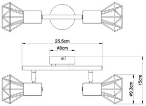 Globo 54802-2 - Bodové svítidlo XARA I 2xE14/40W/230V