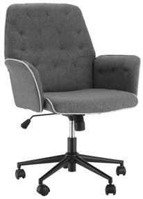 Goleto Čalouněná kancelářská židle 66 cm x 69 cm x 89,5-97 cm | šedá