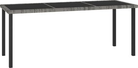 vidaXL Zahradní jídelní stůl 180 x 70 x 73 cm polyratan [315119] Barva: Černá