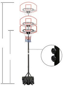 Mobilní basketbalový koš s nastavitelnou výškou