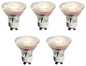 Sada 5 čirých stmívatelných LED žárovek GU10 50mm 4,9W 450 lm 2700K